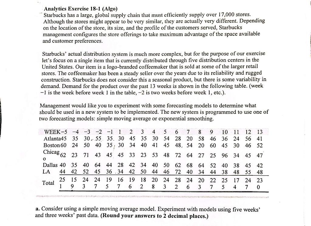 Solved Help me, please. Place answers in the 3-week | Chegg.com