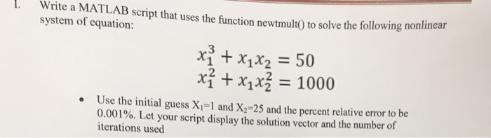Solved Write A Matlab Script That Uses The Function 4717