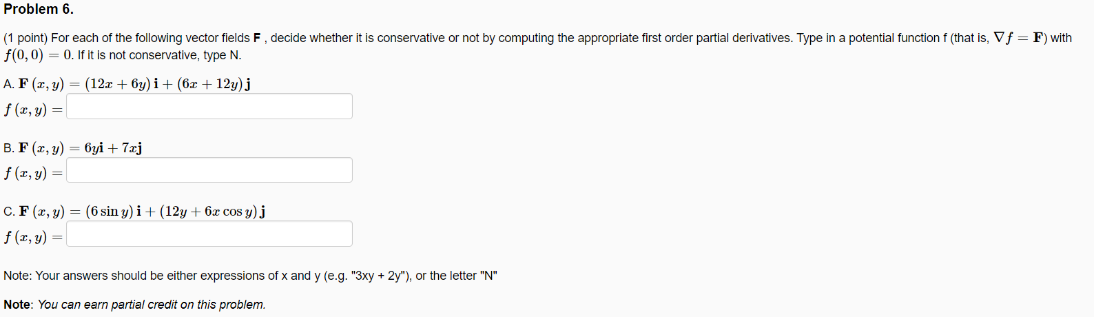 Solved For each of the following vector fields F , decide | Chegg.com