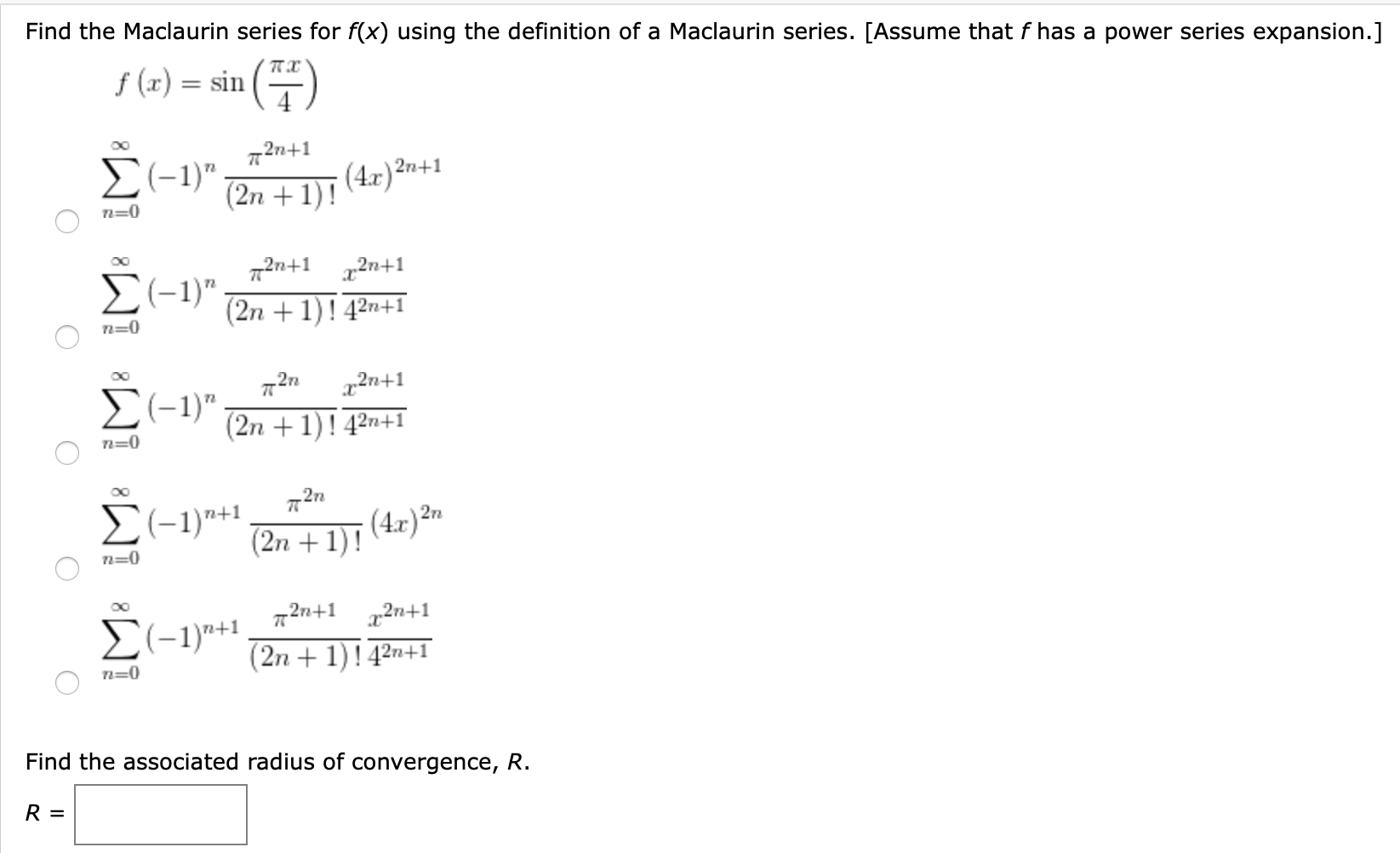 Solved Find the Maclaurin series for f(x) using the | Chegg.com