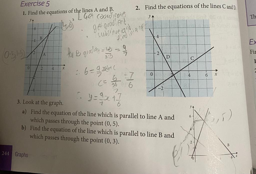Solved Exercise 5 2. Find the equations of the lines C and | Chegg.com