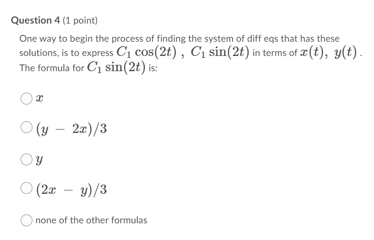 Solved Questions (4, 5, 6) refer to a system of first order | Chegg.com