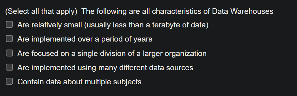 Solved (Select all that apply) The following are all | Chegg.com