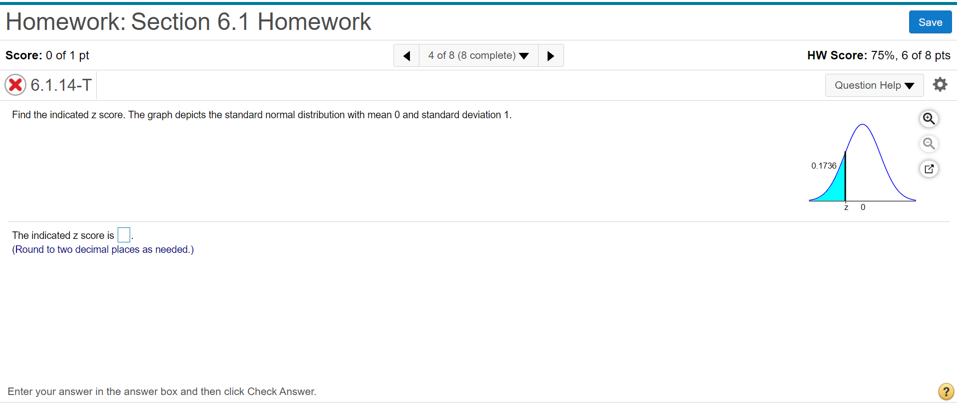 Solved Homework Section 6 1 Homework Save Score 0 Of 1 Pt