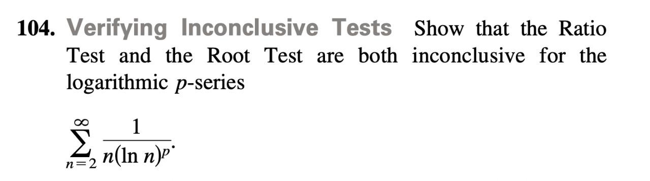 Solved 104. Verifying Inconclusive Tests Show that the Ratio | Chegg.com