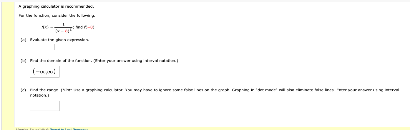 Solved A graphing calculator is recommended. For the | Chegg.com