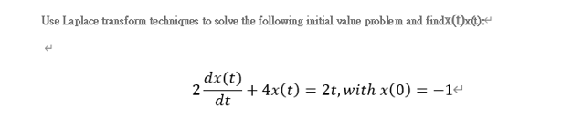 Solved Use Laplace transform techniques to solve the | Chegg.com