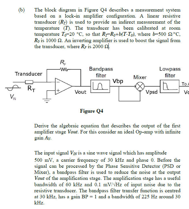 (6) The block diagram in Figure Q4 describes a | Chegg.com