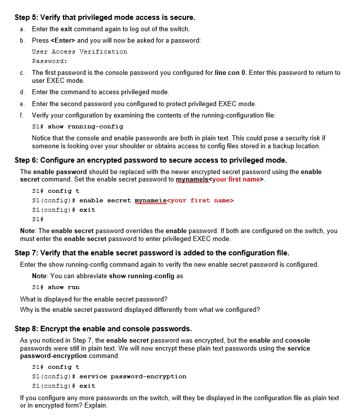 Using CISCO's Packet Tracer, dont just answer the | Chegg.com