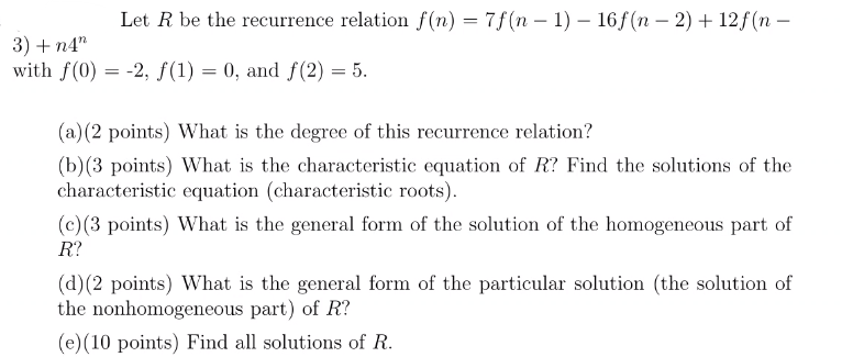 Solved Let R be the recurrence relation | Chegg.com Solved Let R be the recurrence relation | Chegg.com