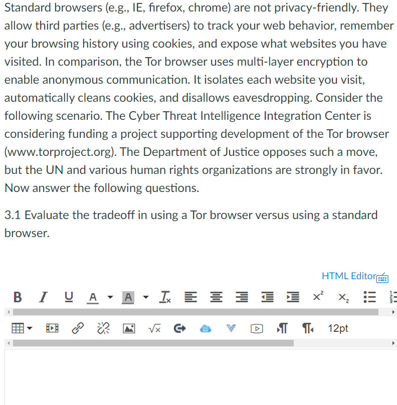 Solved Standard browsers (e.g., IE, firefox, Chrome) are not | Chegg.com