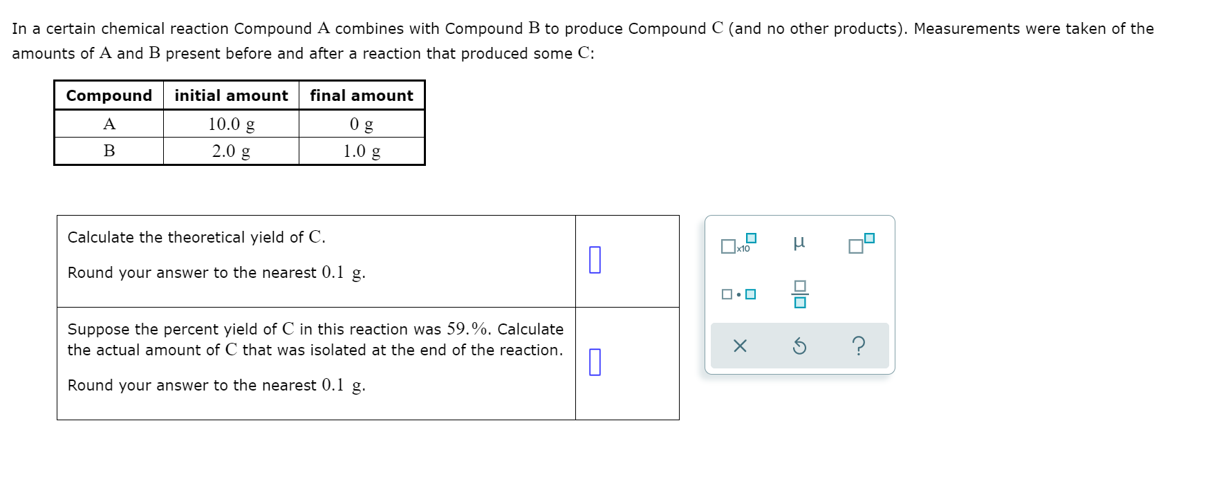Solved In a certain chemical reaction Compound A combines | Chegg.com
