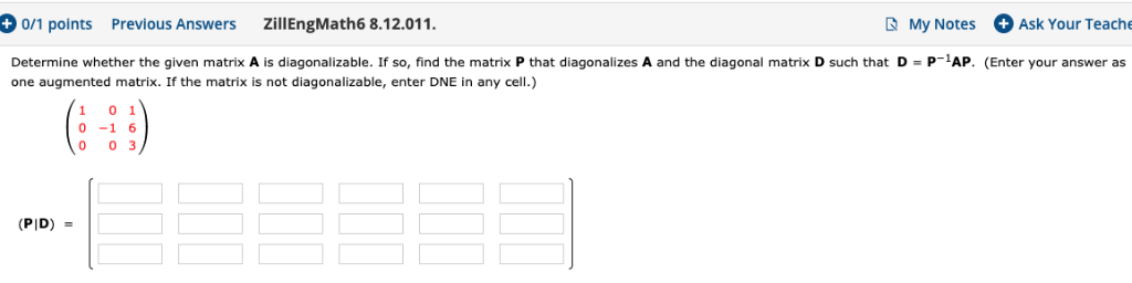 Solved Determine whether the given matrix A is | Chegg.com Solved Determine whether the given matrix A is | Chegg.com