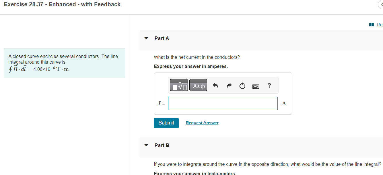 Solved Exercise 28.37 - Enhanced - with Feedback Part A A | Chegg.com