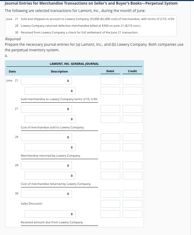 Solved Journal Entries for Merchandise Transactions on | Chegg.com