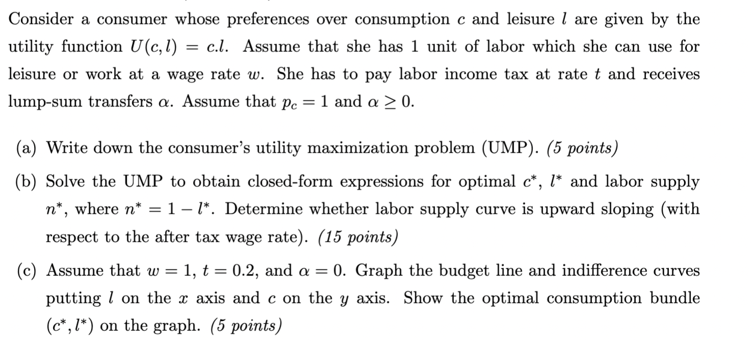 Solved Consider a consumer whose preferences over | Chegg.com