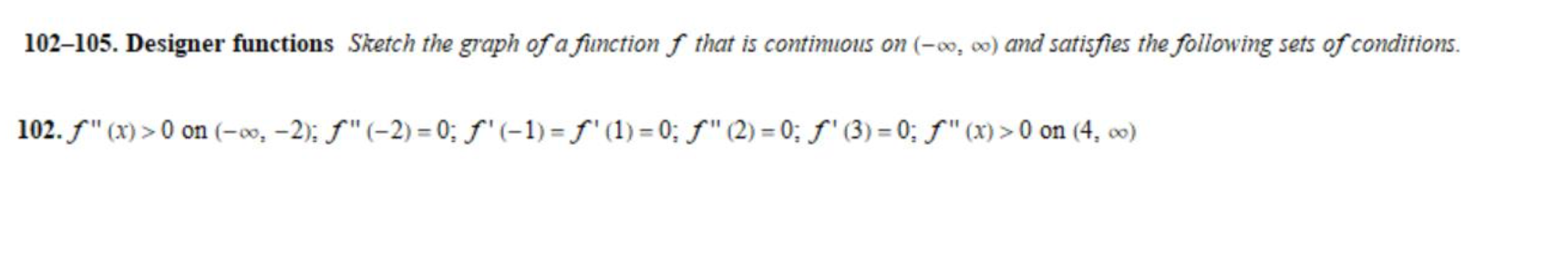 102–105. Designer functions Sketch the graph of a | Chegg.com