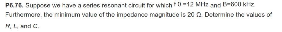 Solved 4) Solve problem P6.76. Hint: the minimum value of | Chegg.com