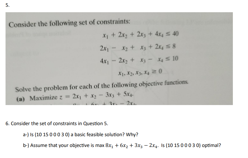 Solved Consider the following set of | Chegg.com