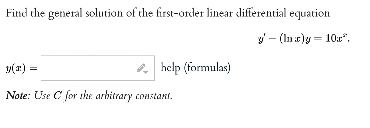 Solved Find the general solution of the first-order linear | Chegg.com