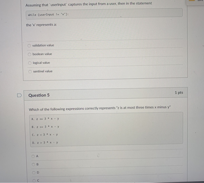 Solved Assuming That Userinput Captures The Input From A 