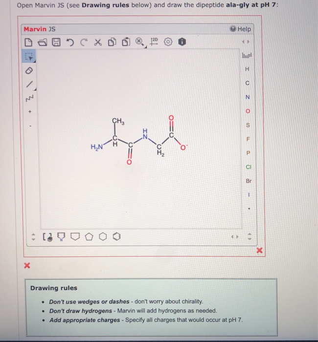 Solved Open Marvin JS (see Drawing rules below) and draw the | Chegg.com