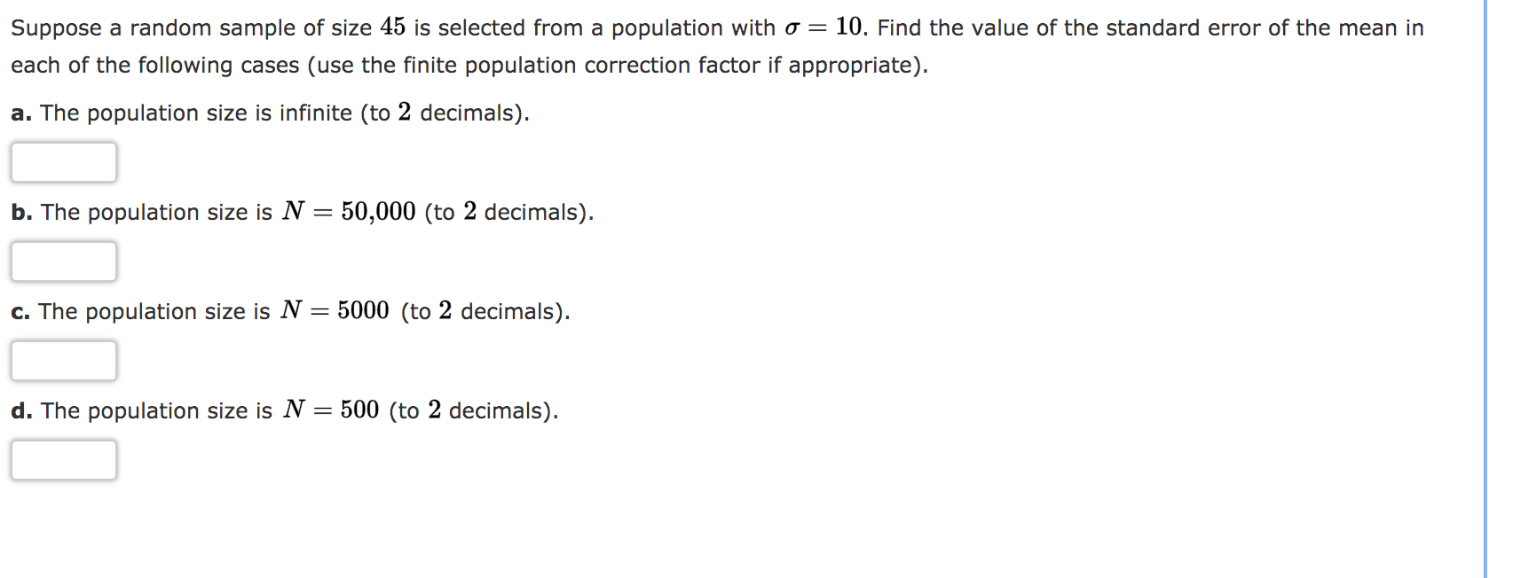 Solved Suppose a random sample of size 45 is selected from a | Chegg.com