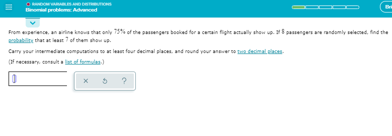 Solved III O RANDOM VARIABLES AND DISTRIBUTIONS Binomial | Chegg.com
