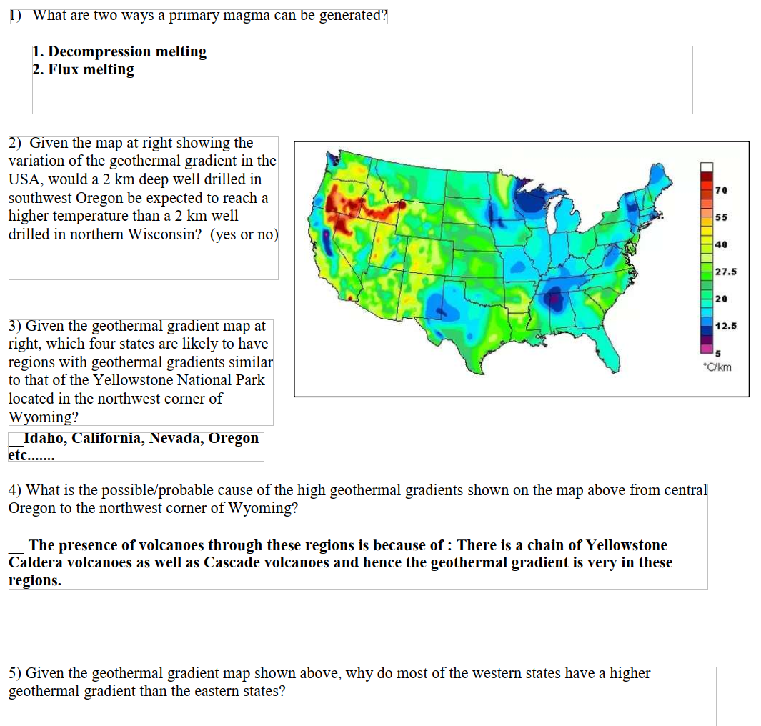 Solved 1) What are two ways a primary magma can be | Chegg.com