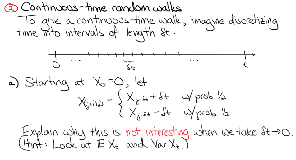 ② Continuous-time random walks To give a continuous | Chegg.com