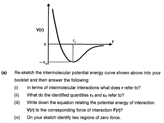 Solved V(r) A 0 (a) Re-sketch the intermolecular potential | Chegg.com