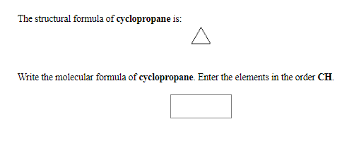 Complete Structural Formula Of Cyclopropane