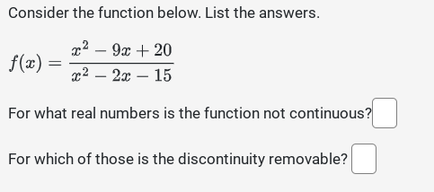 Solved Consider the function below. List the | Chegg.com