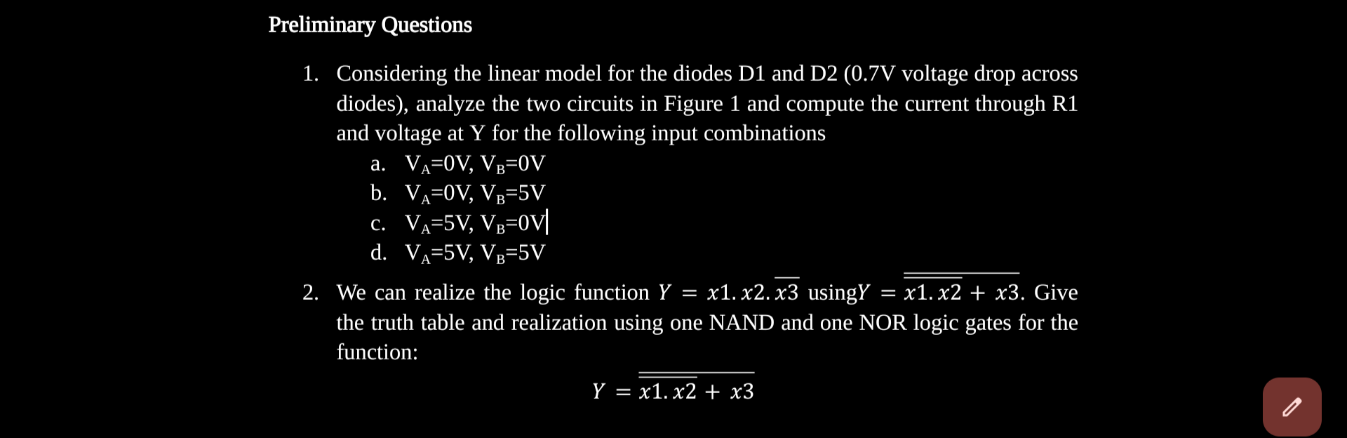 Solved Preliminary QuestionsConsidering the linear model for | Chegg.com