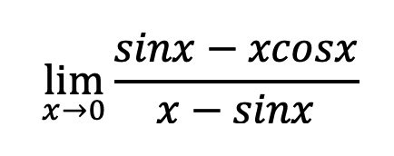Solved sinx XCOSX lim X0 X – sinx | Chegg.com