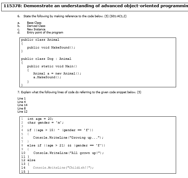 Solved 6. State the following by making reference to the | Chegg.com