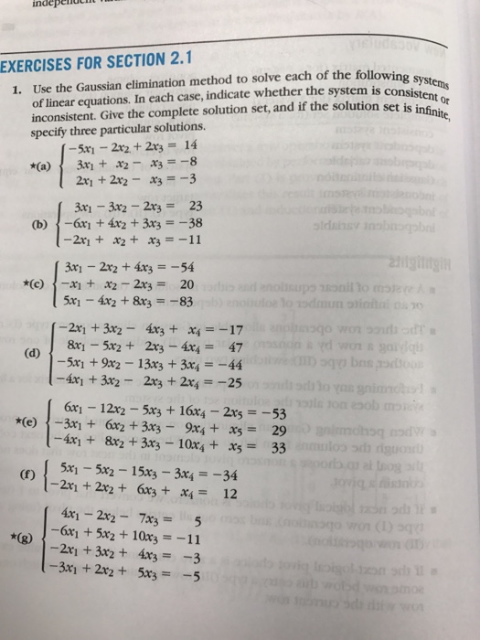 Solved indepei EXERCISES FOR SECTION 2.1 Use the Gaussian | Chegg.com