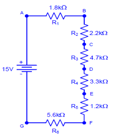 Solved Find voltages VA VB VC VD VE VF VG VCD VCG VGE VDA, | Chegg.com