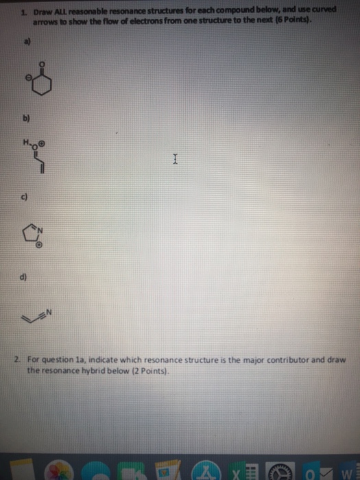 Solved Draw ALL reasonable resonance structures for each | Chegg.com