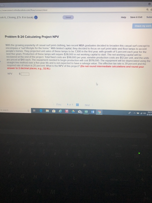 Solved eek 6 Closing (Ch 8 in book) Help Seve&ExltSubn Check | Chegg.com