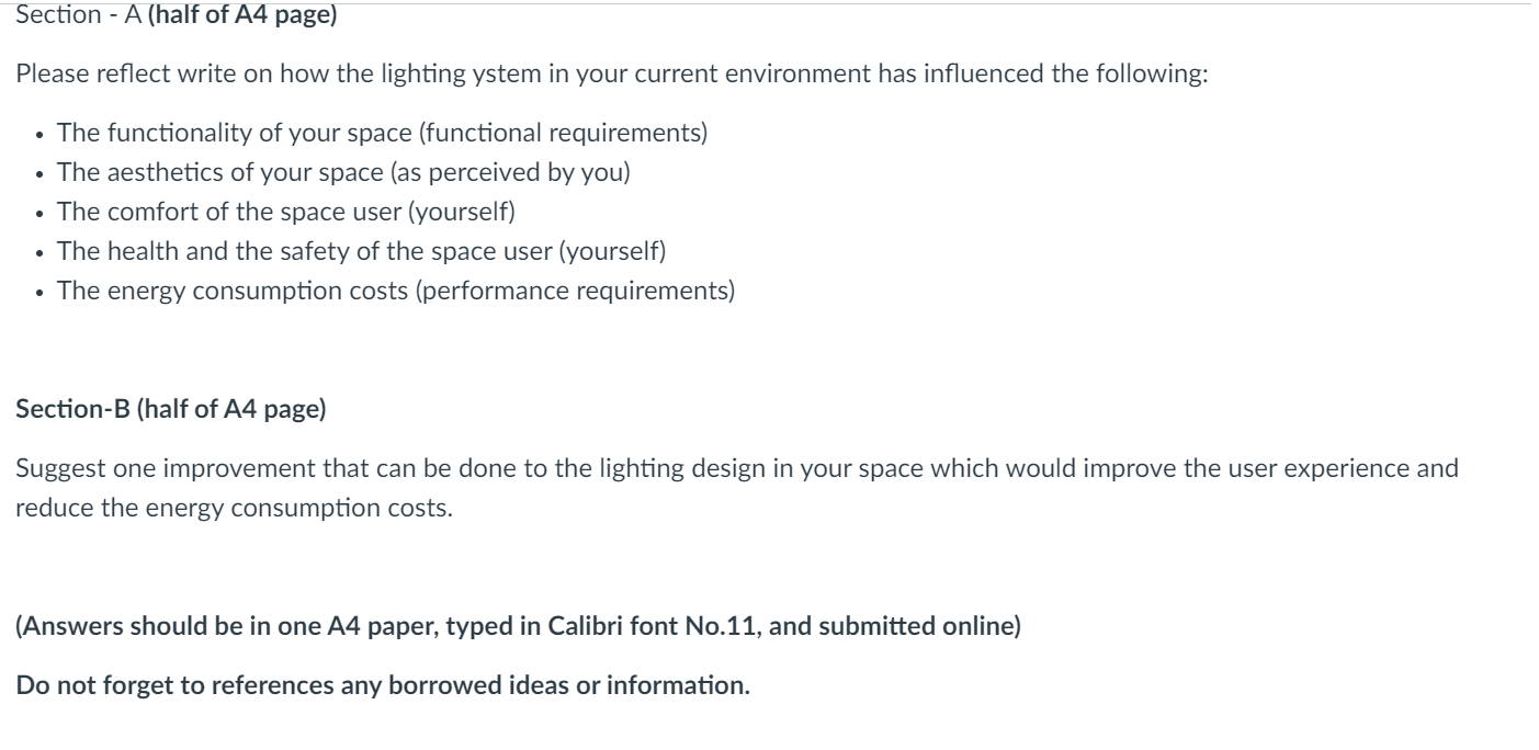 Solved Section - A (half of A4 page) Please reflect write on | Chegg.com