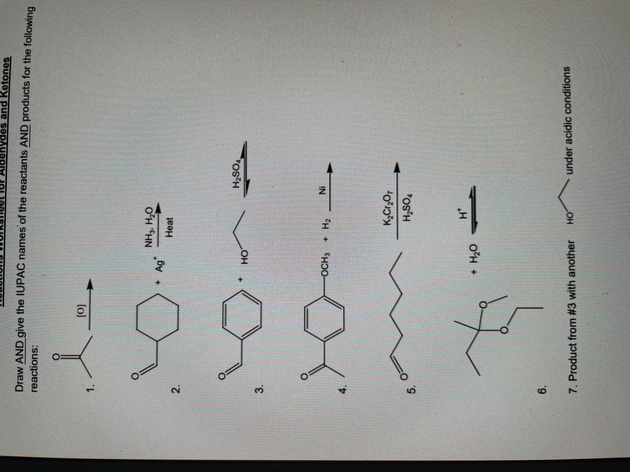 Solved Draw AND give the IUPAC names of the reactants AND | Chegg.com