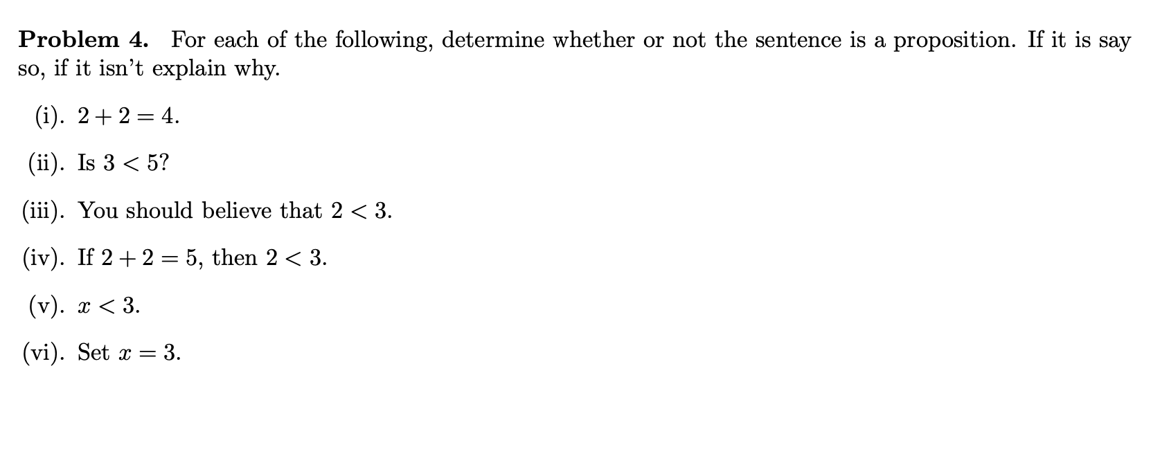 Solved Problem 4. ﻿For each of the following, determine | Chegg.com