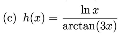 Solved h(x)=arctan(3x)lnx | Chegg.com