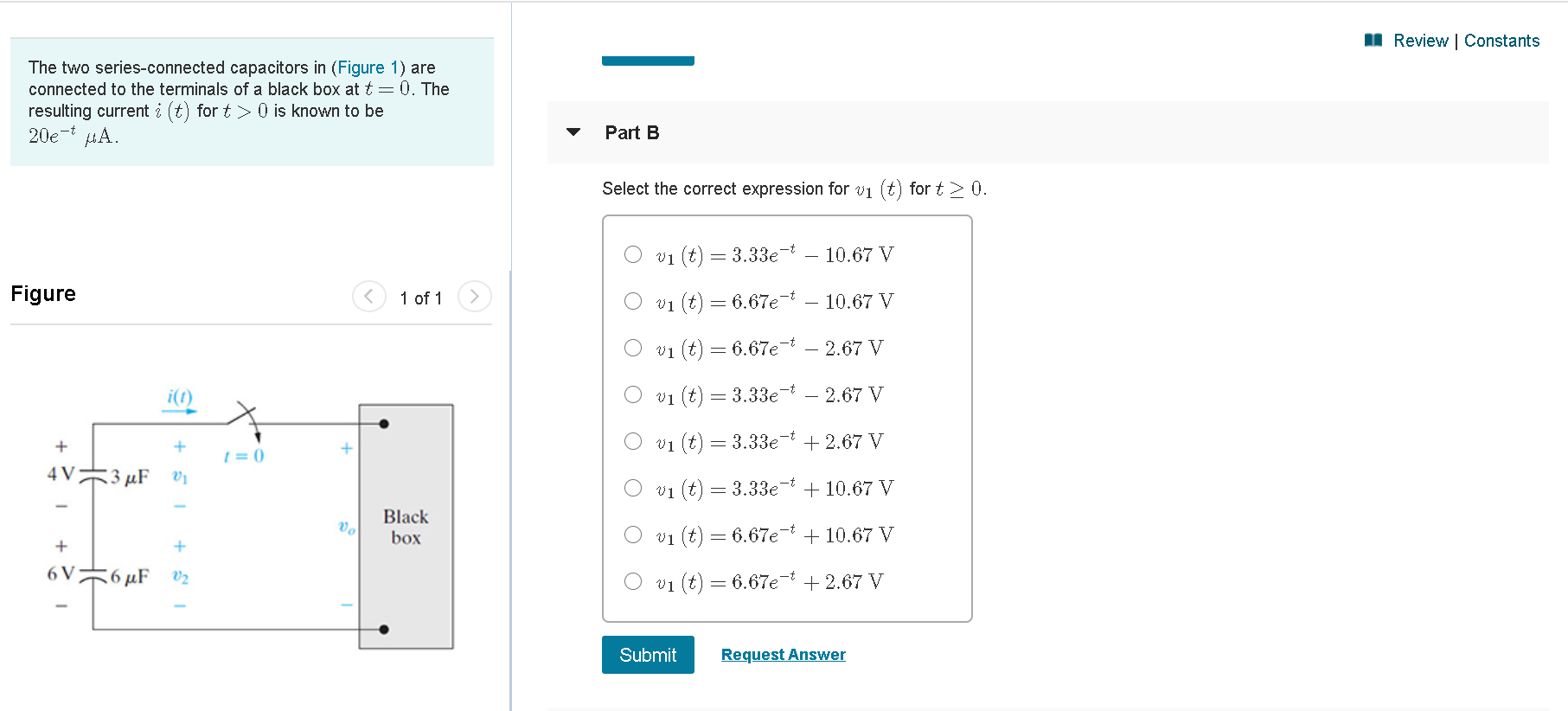 Solved A Review Constants The two series-connected | Chegg.com