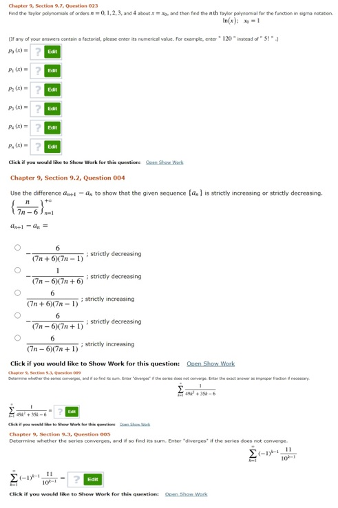 Solved Chapter 9, Section 9.7, Question 023 Find the Taylor | Chegg.com