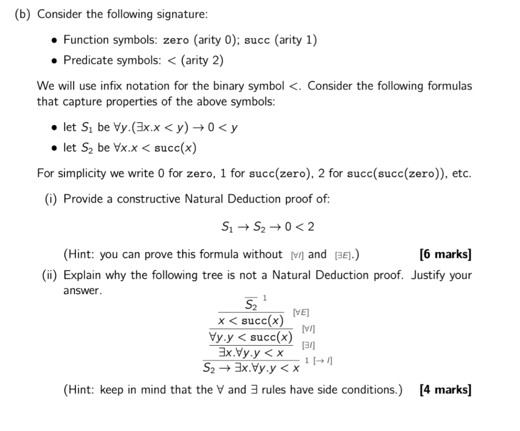 Solved (b) Consider the following signature: • Function | Chegg.com