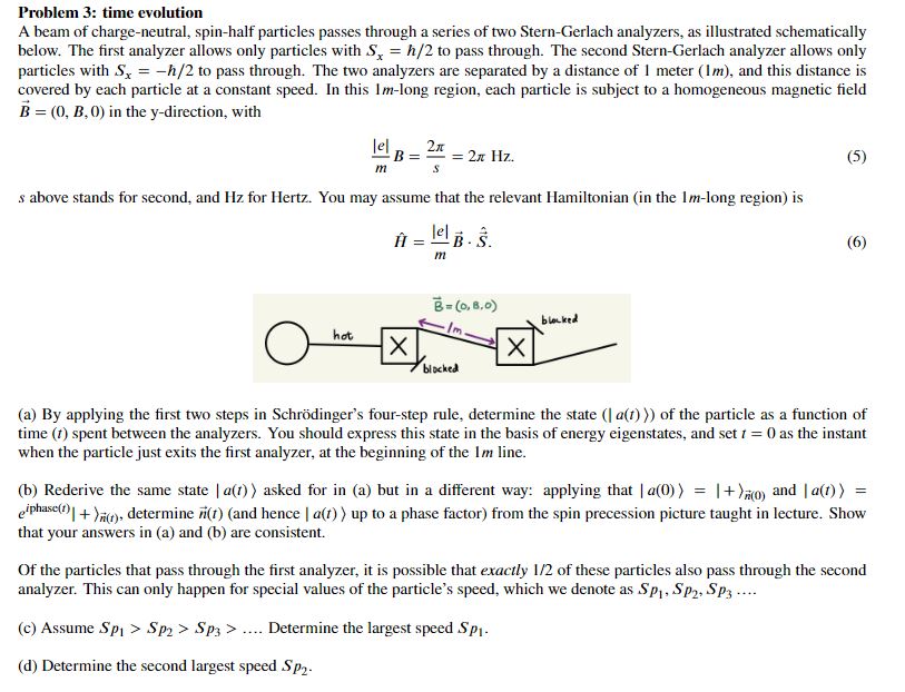 Solved A beam of charge-neutral, spin-half particles passes | Chegg.com