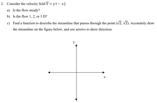 Solved Consider the velocity field vec(V)=yhat(ı)-xhat(ȷ).a) | Chegg.com