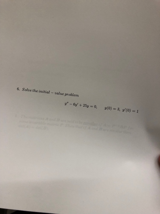 Solved 6. Solve the initial - value problem | Chegg.com